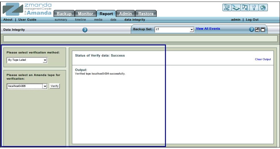 ReportDataIntegrity - Zmanda Documentation Wiki
